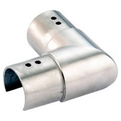 Slotted 90deg Horizontal Elbow 48.3mm o/d (304) - EasyFix Balustrades