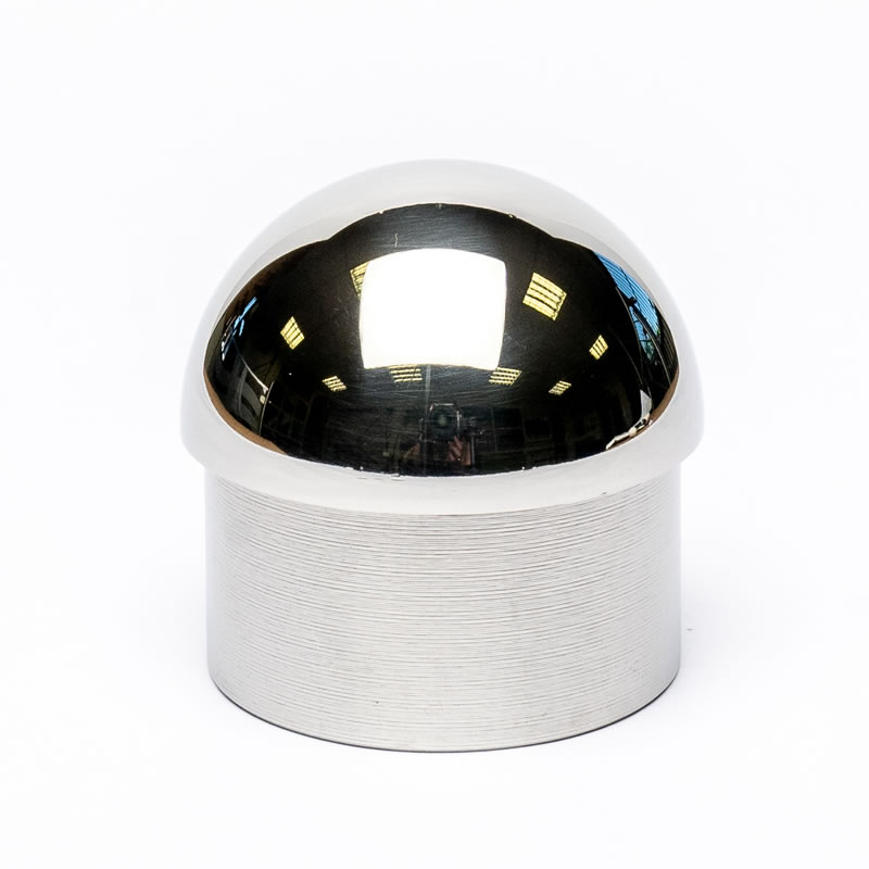 Domed End Cap Mirror Finished 42.4mm o/d (316) - EasyFix Balustrades